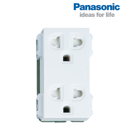 Ổ cắm đôi 3 chấu panasonic WEV1582SW WIDE